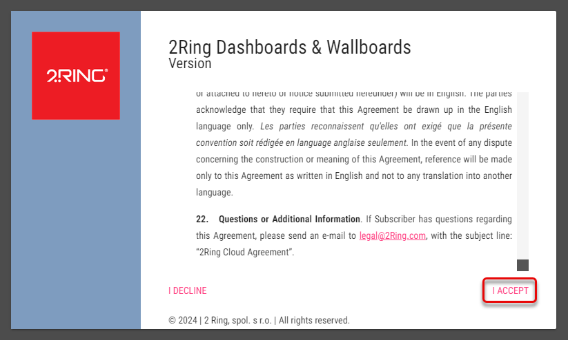Logging In — 2Ring Dashboards & Wallboards Documentation