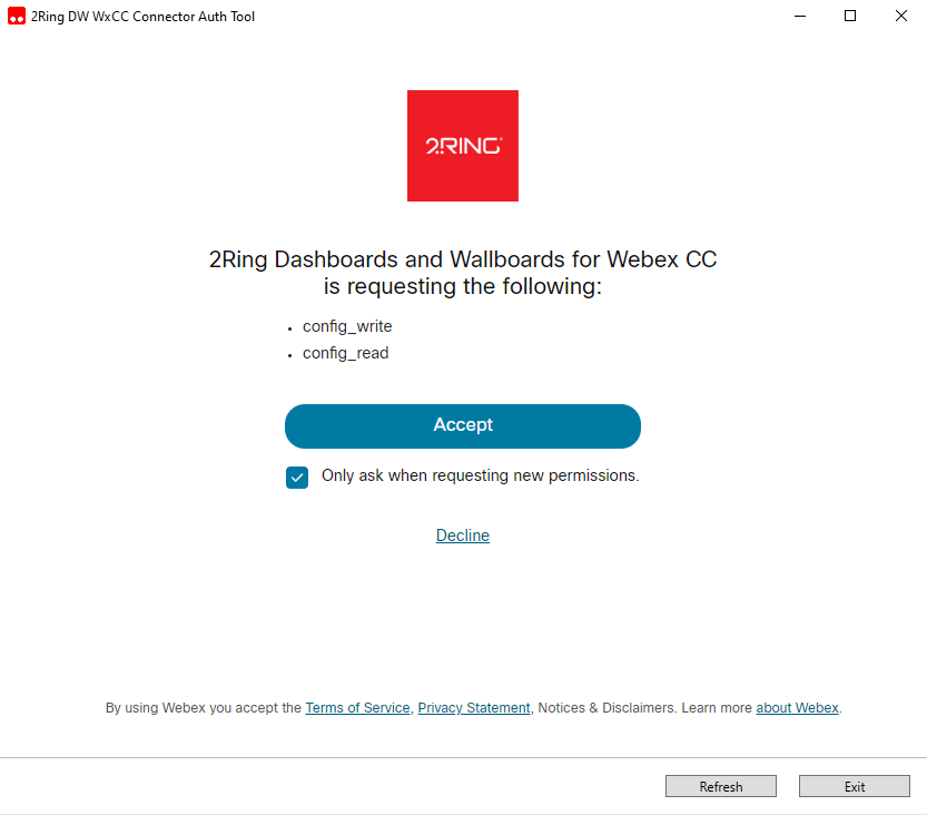 Auth Tool — 2Ring Dashboards & Wallboards Documentation